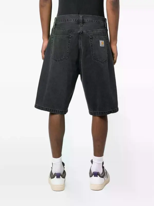 Carhartt Work In Progress Logo Patch Denim Shorts