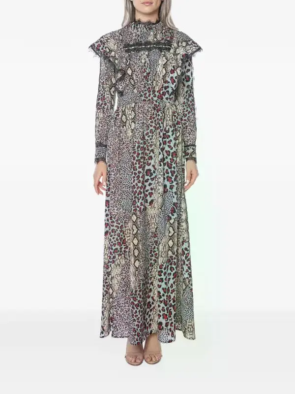 ONETEASPOON Ruffled Maxi Dress - Blue