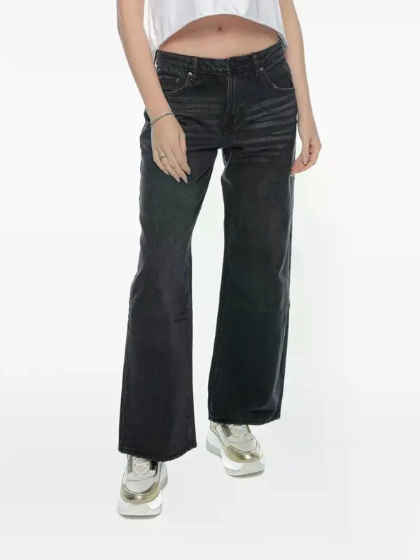ONETEASPOON Low Riders Wide-leg Jeans - Black