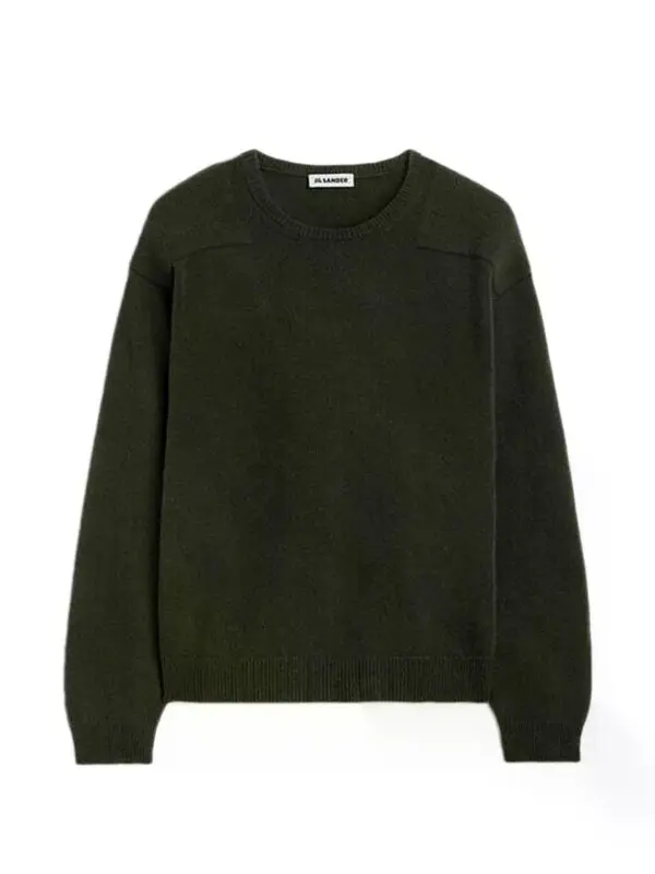 JIL SANDER Drop Shoulder Sweater - Green