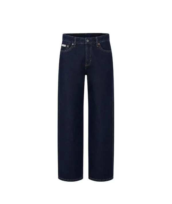 Calvin Klein 90s Logo Patch Jeans - Blue