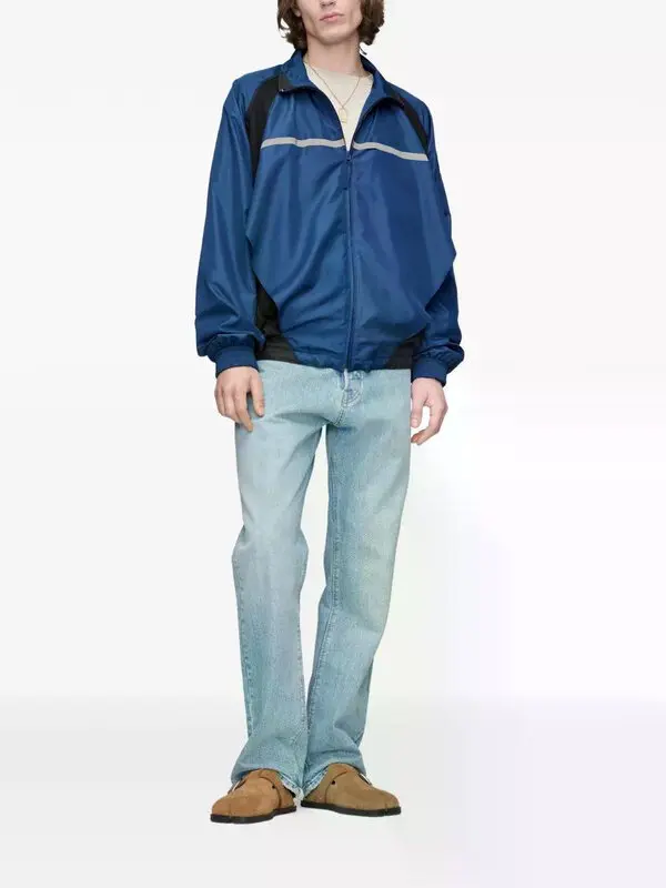 MAISON MARGIELA Panelled Raglan Sleeve Jacket - Blue