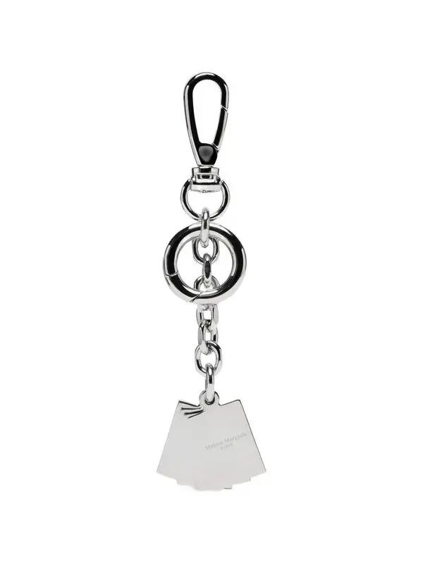 MAISON MARGIELA Playing Card Charm Keychain - Silver