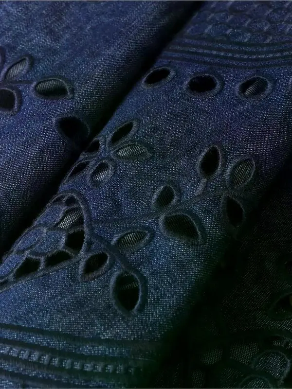 Zimmermann Broderie Midi Dress - Blue