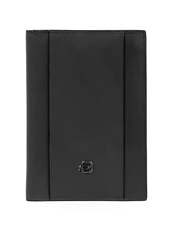 PIQUADRO Logo-plaque Passport Holder - Black