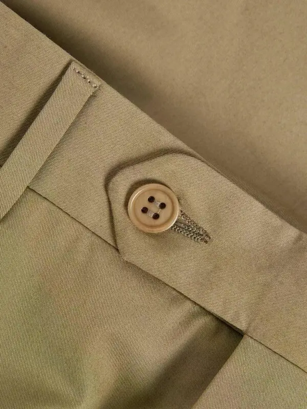 Canali Pressed-crease Belted Trousers