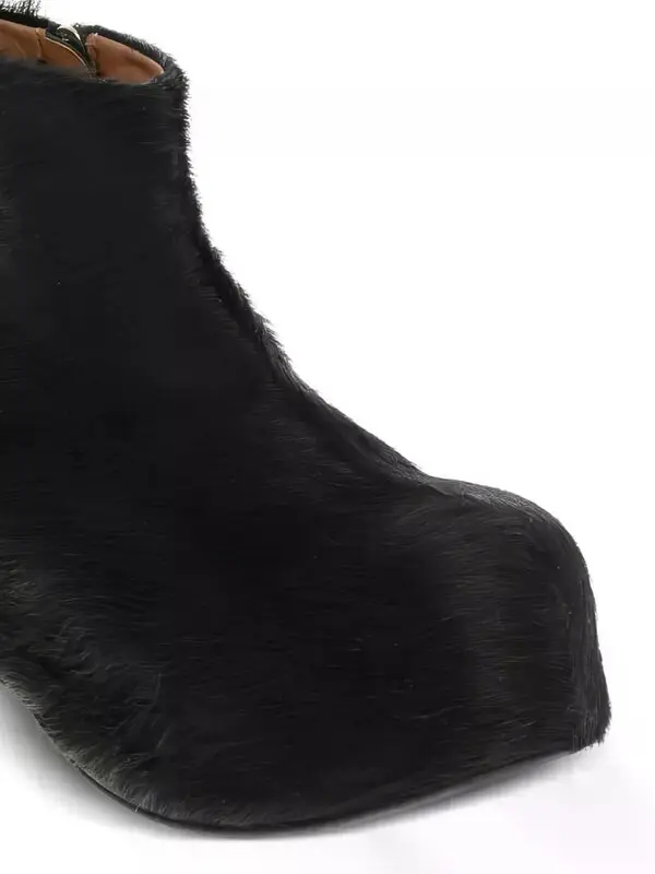 Marni Calf-hair Zip-fastening Ankle Boots