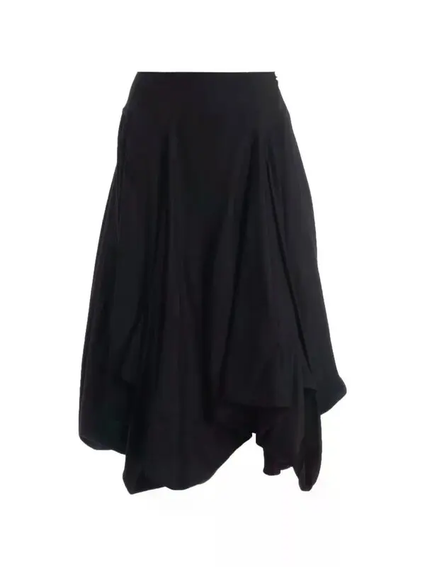 Yohji Yamamoto Panelled Balloon Mid Skirt - Black