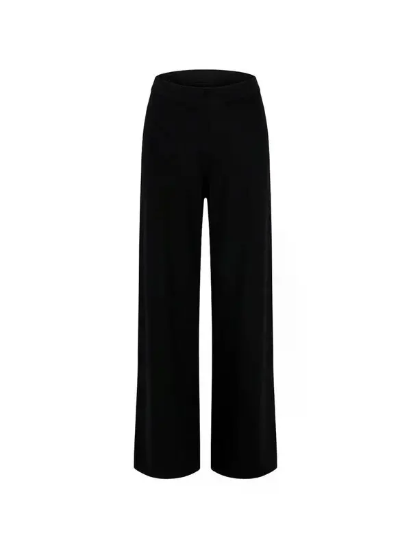 12 STOREEZ Silk Fine-knit Trousers - Black