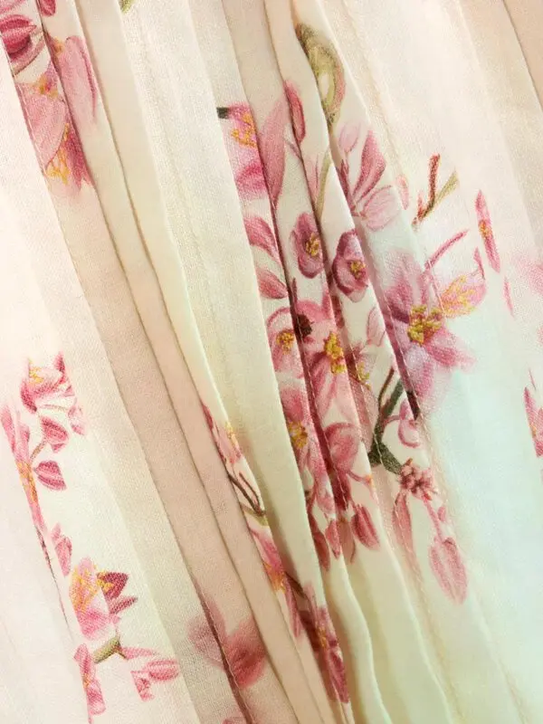 Agua Bendita Caña Cauca" Floral Print Halterneck Top - Neutrals
