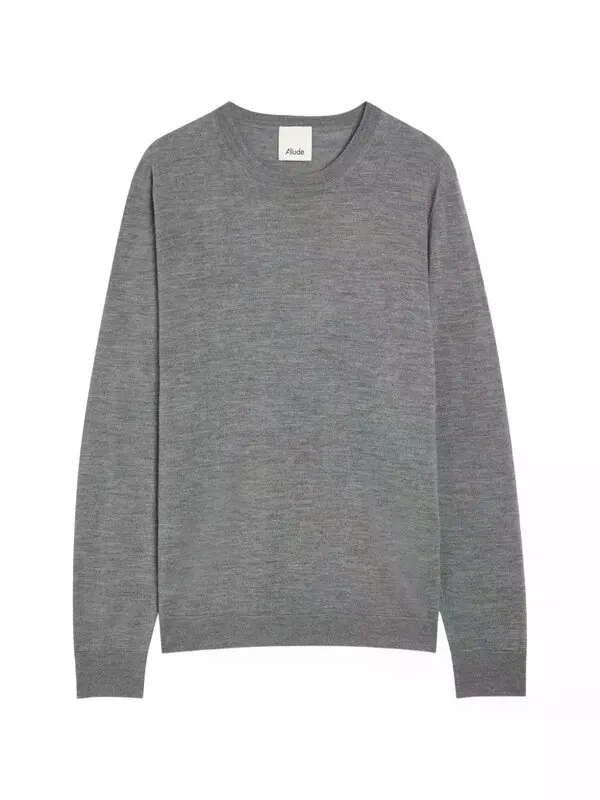 ALLUDE Long Sleeve Crew Neck Sweater