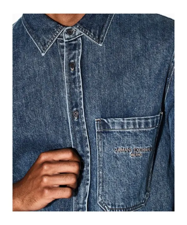 Armani Exchange Long-sleeved Denim Shirt