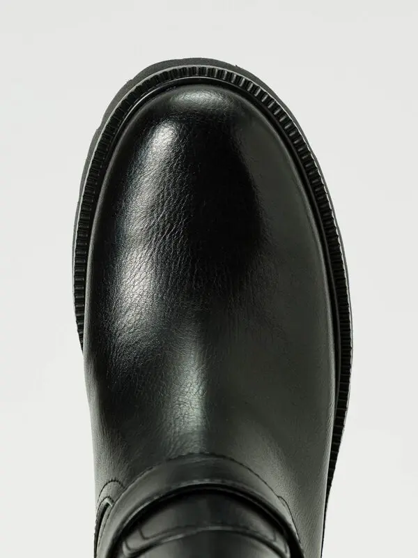 TWINSET Leather Buckled Boots