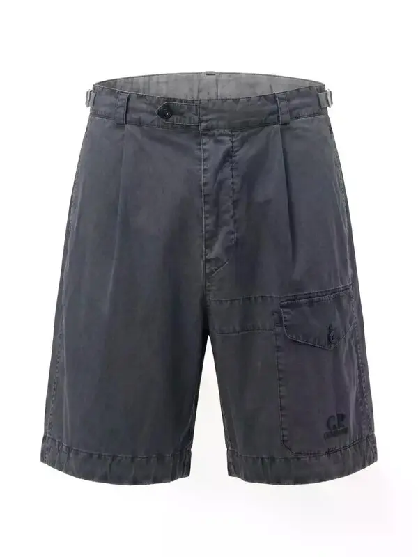 C.P. COMPANY Pleated Cargo Shorts - Grey