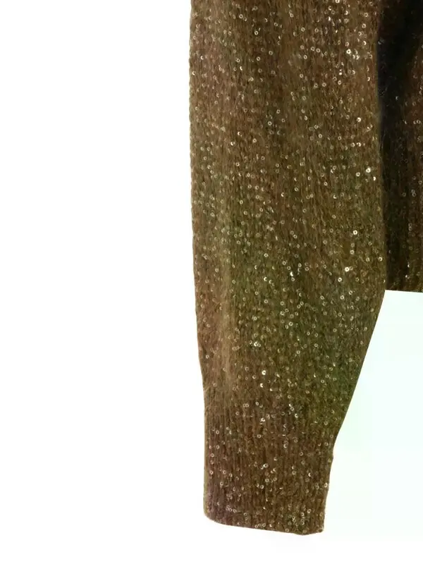 Brunello Cucinelli Sequin-embellished V-neck Sweater
