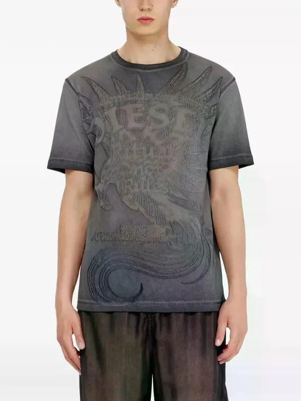 DIESEL® Jersey T-shirt With Embossed Graphic