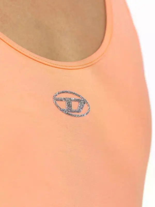 DIESEL® Logo Plaque Swimsuit - Orange