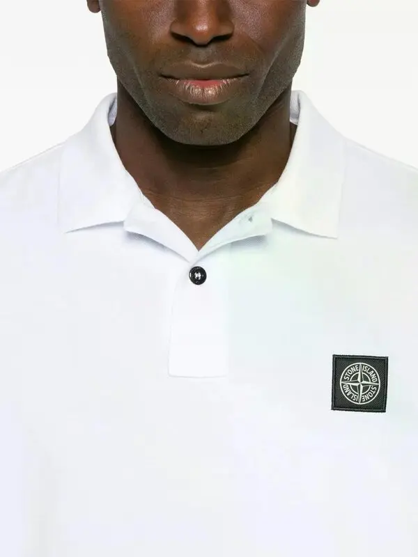 Stone Island Logo-patch Short-sleeve Polo Shirt