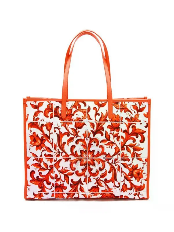 Dolce & Gabbana Maiolica Print Tote Bag