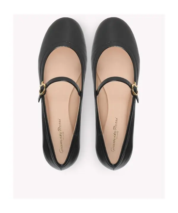 GIANVITO ROSSI Leather Buckled Ballet Flats