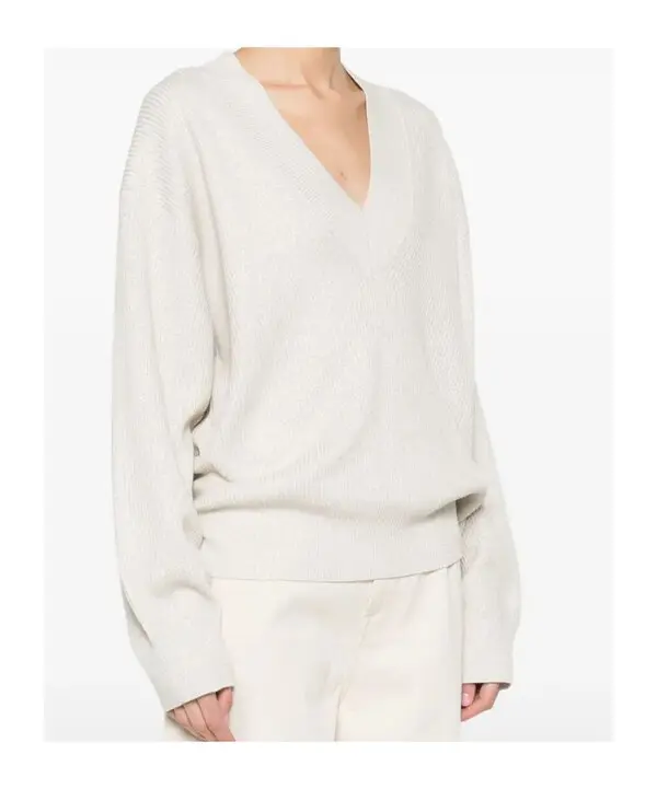 Brunello Cucinelli Sparkling Cashmere V-neck Sweater