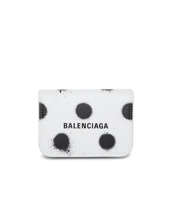Balenciaga Folding Flip Wallet - White
