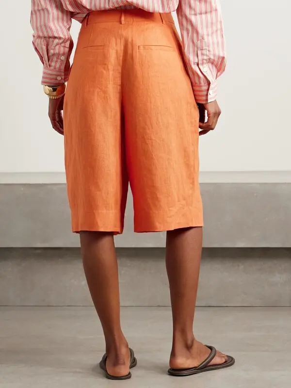 Staud Cruz Pleated Shorts