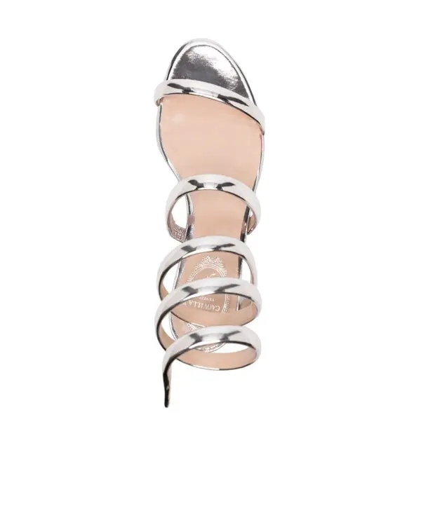 Rene Caovilla Serpente Metallic-finish Sandals