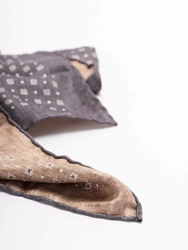 Brunello Cucinelli Patterned Pocket Square Scarf