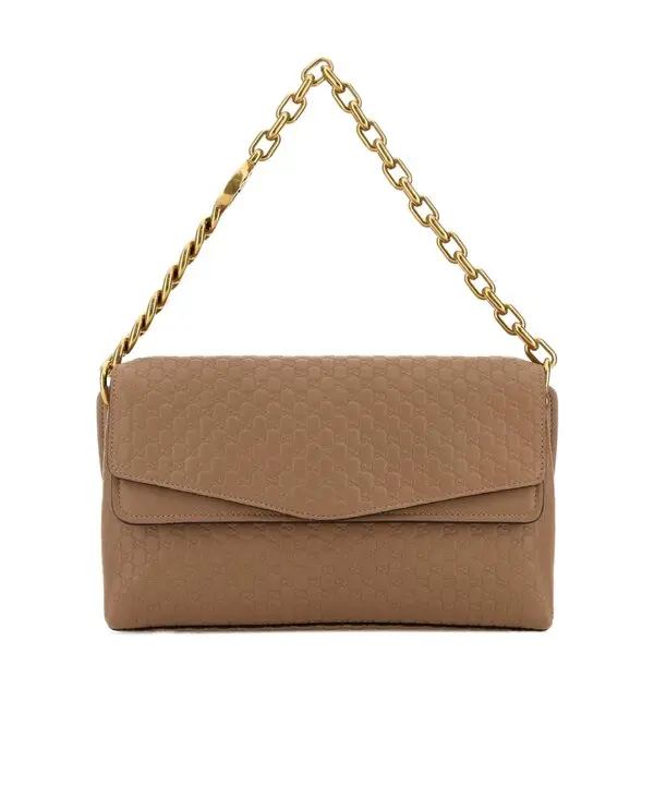 Gucci Chain Shoulder Bag - Brown