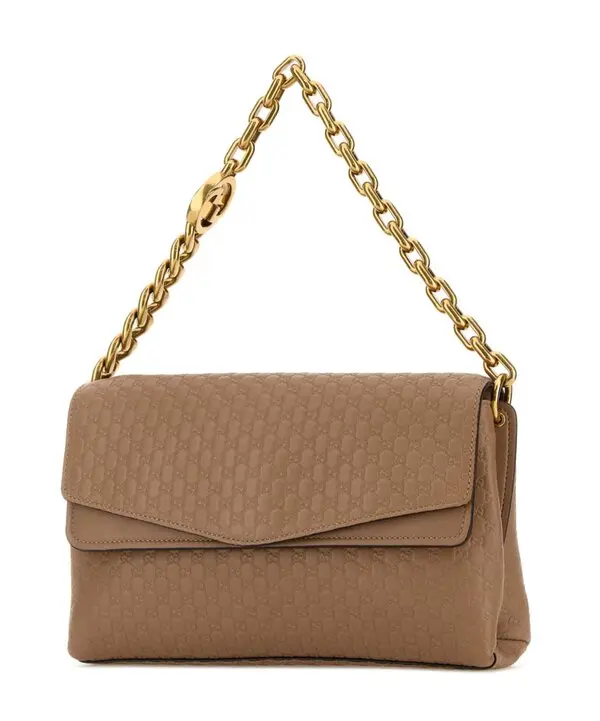 Gucci Chain Shoulder Bag - Brown