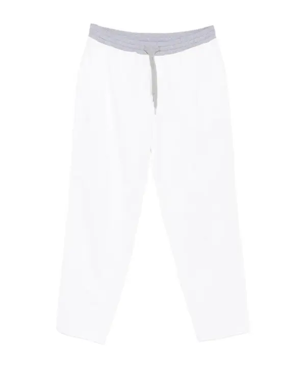 Brunello Cucinelli Drawstring Casual Pants - White