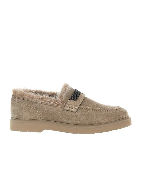 Brunello Cucinelli Monile Round Toe Loafers - Brown