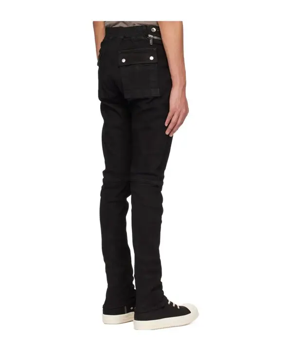 Rick Owens Low-rise Tapered Jeans With Asymmetrical Zip