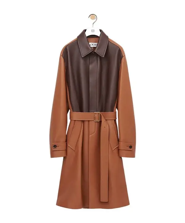 Loewe Paneled Coat - Brown