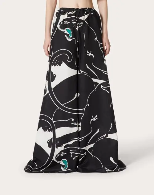 Valentino Garavani Printed Poplin Wide-leg Trousers
