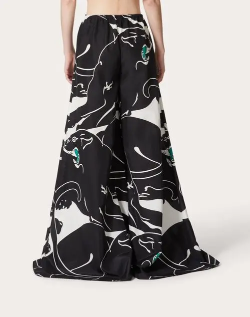 Valentino Garavani Printed Poplin Wide-leg Trousers