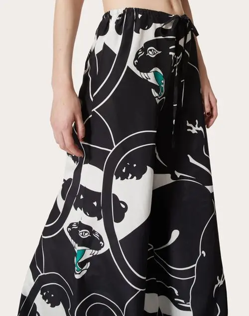 Valentino Garavani Printed Poplin Wide-leg Trousers