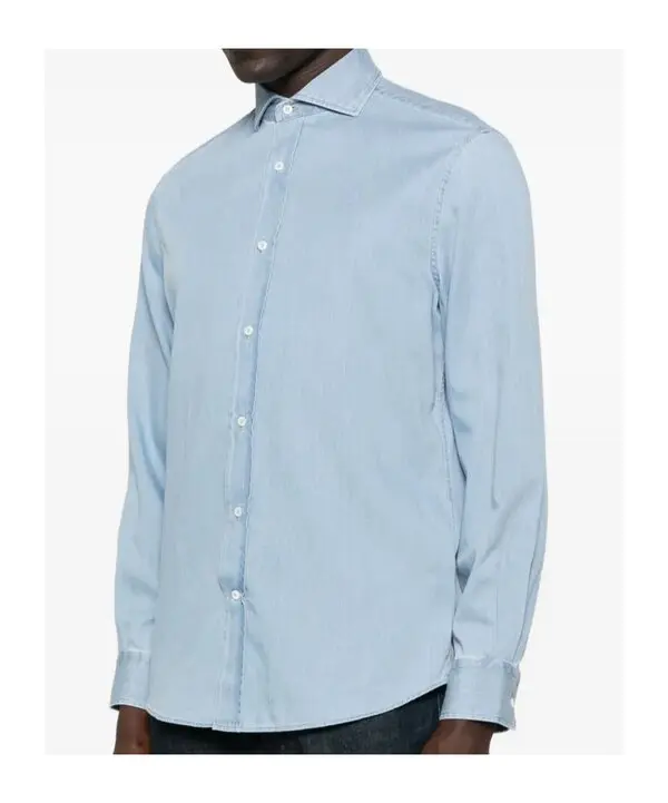Brunello Cucinelli Denim Long-sleeved Shirt