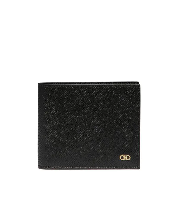 FERRAGAMO Gancini Folded Wallet - Black