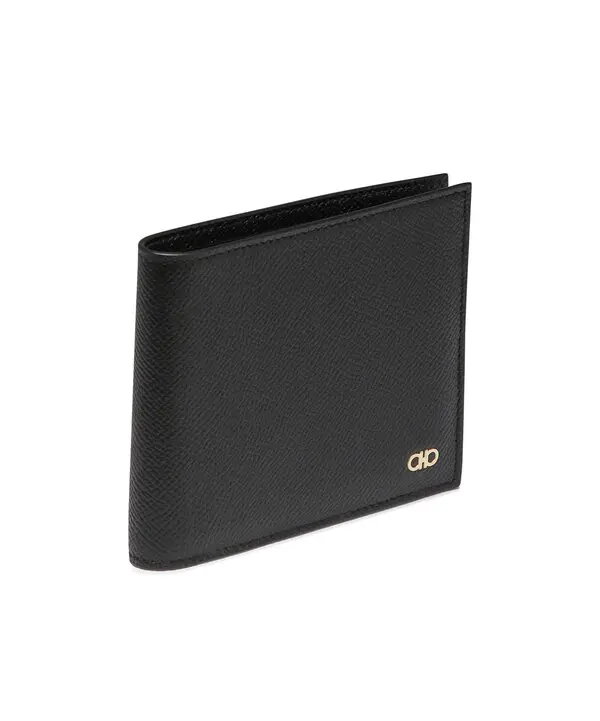FERRAGAMO Gancini Folded Wallet - Black