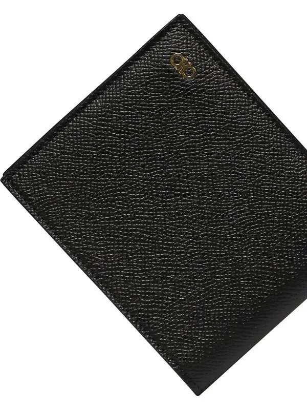 FERRAGAMO Gancini Folded Wallet - Black