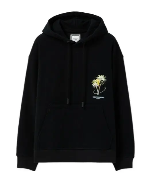 WOOYOUNGMI Palm Tree Graphic Hoodie
