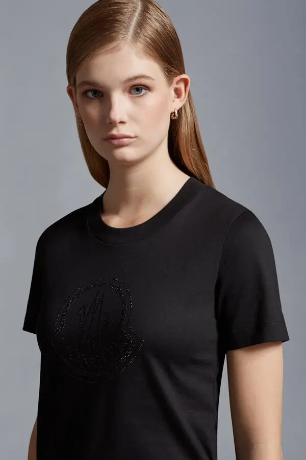 Moncler Logo Embellished Crewneck T-shirt