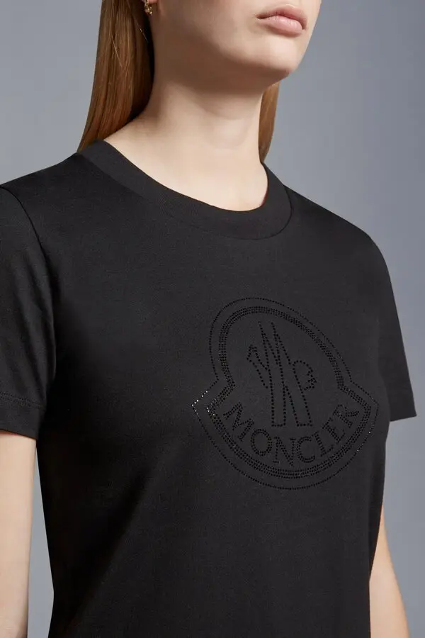Moncler Logo Embellished Crewneck T-shirt