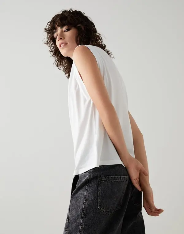 Brunello Cucinelli Sleeveless Crewneck Tank Top
