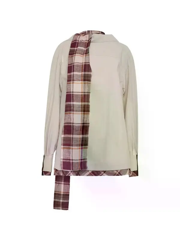 MARBELL Hailey Check-panel Shirt