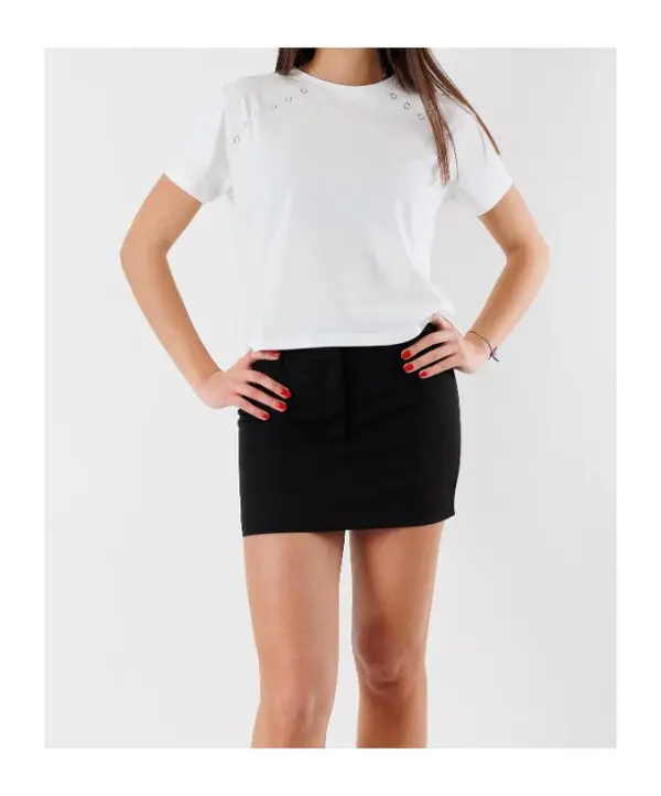 Patrizia Pepe Studded Cropped T-shirt