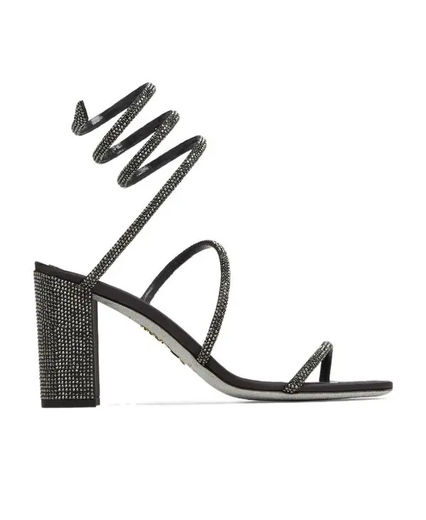 Rene Caovilla Cleo 90mm Crystal-embellished Sandals - Black
