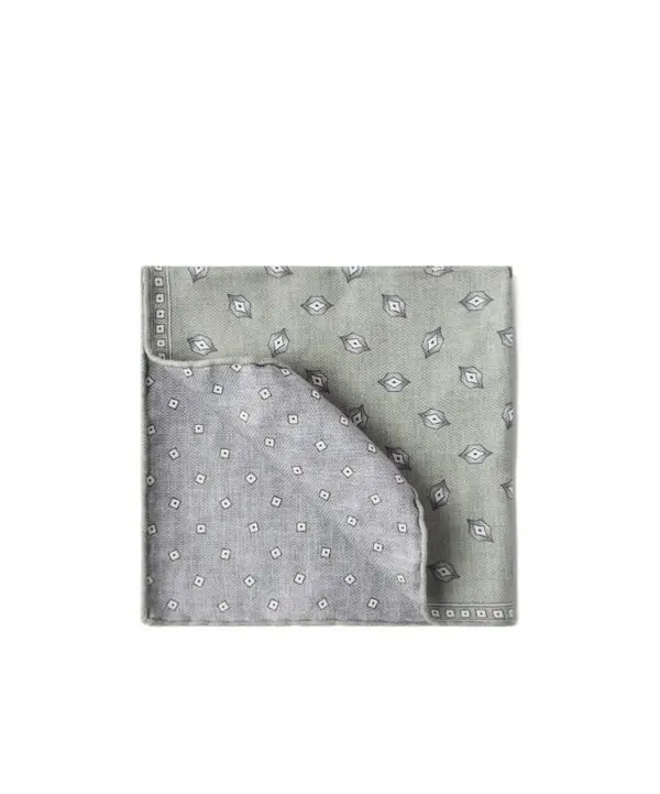 Brunello Cucinelli Silk Pocket Square - Gray